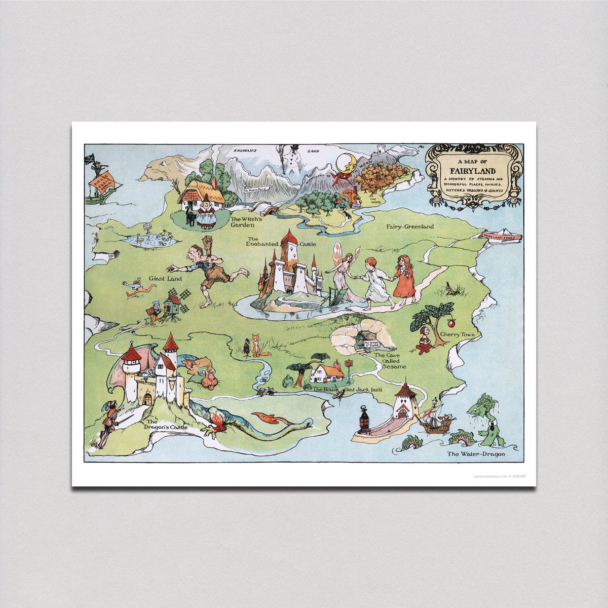 Map of Fairyland - Fairies - Fairies Art Print – Laughing Elephant