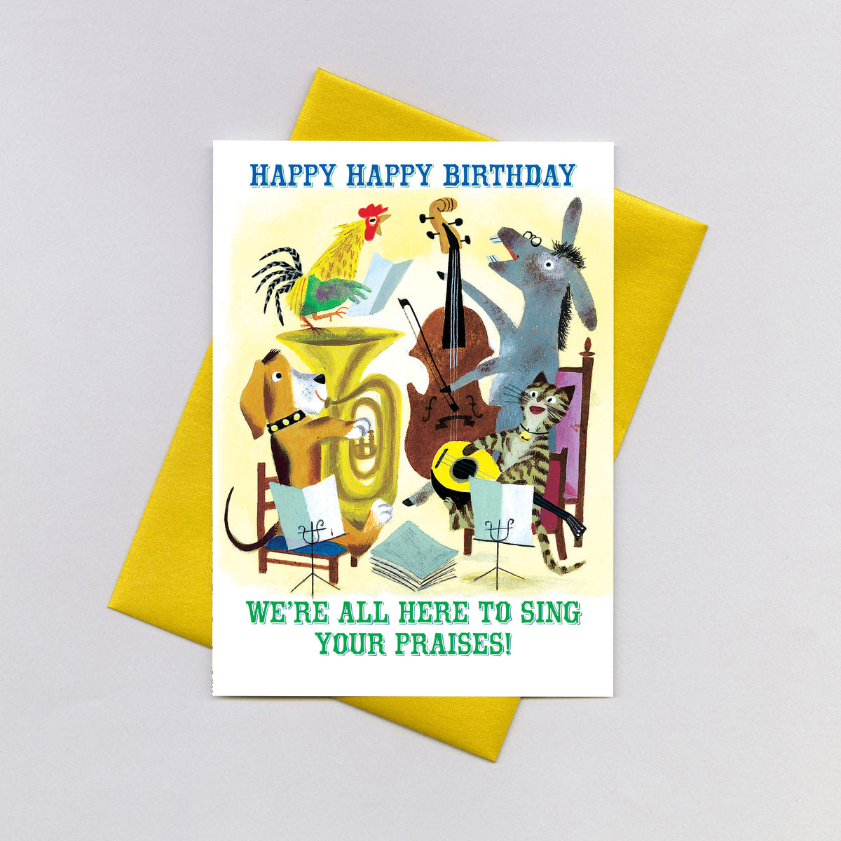 Birthday Music Quartet - Birthday Greeting Card – Laughing Elephant