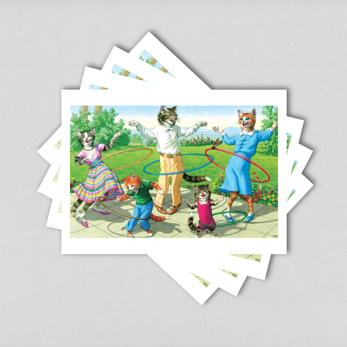 Hula Hoops - Captivating Cats Postcard Set – Laughing Elephant