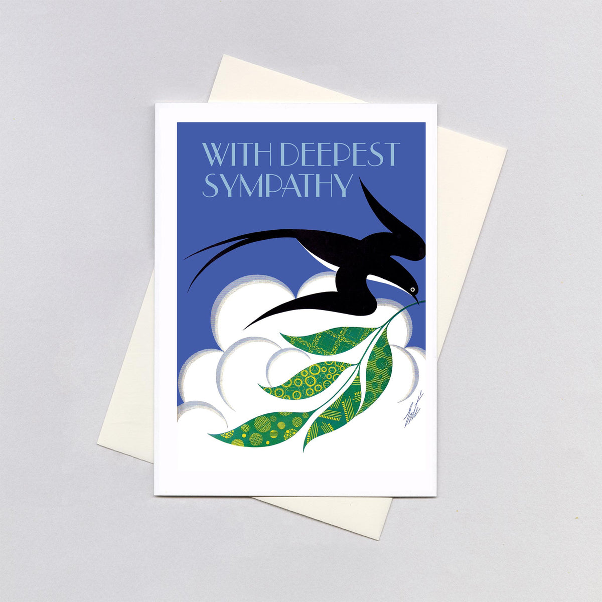 Bird with a Leafy Branch - Sympathy Greeting Card – Laughing Elephant