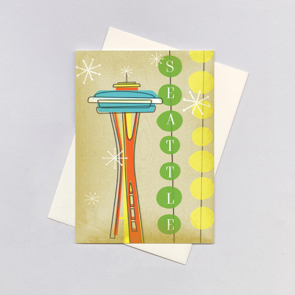 Seattle Retro - Seattle Greeting Card – Laughing Elephant