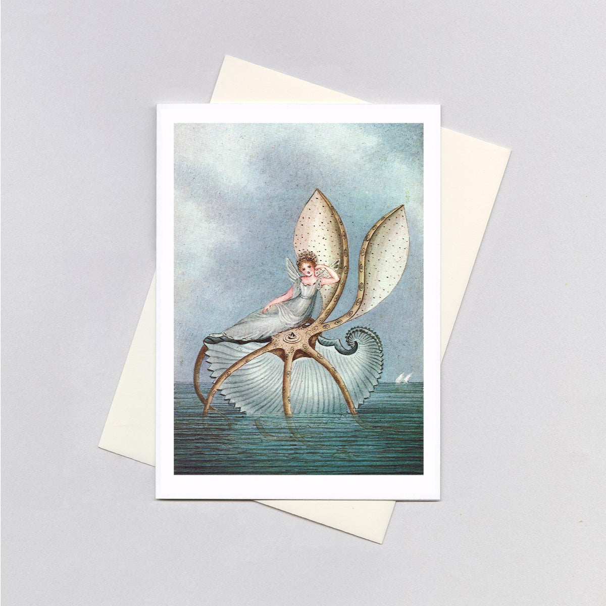Fairy on a Shell - Fairies Greeting Card – Laughing Elephant