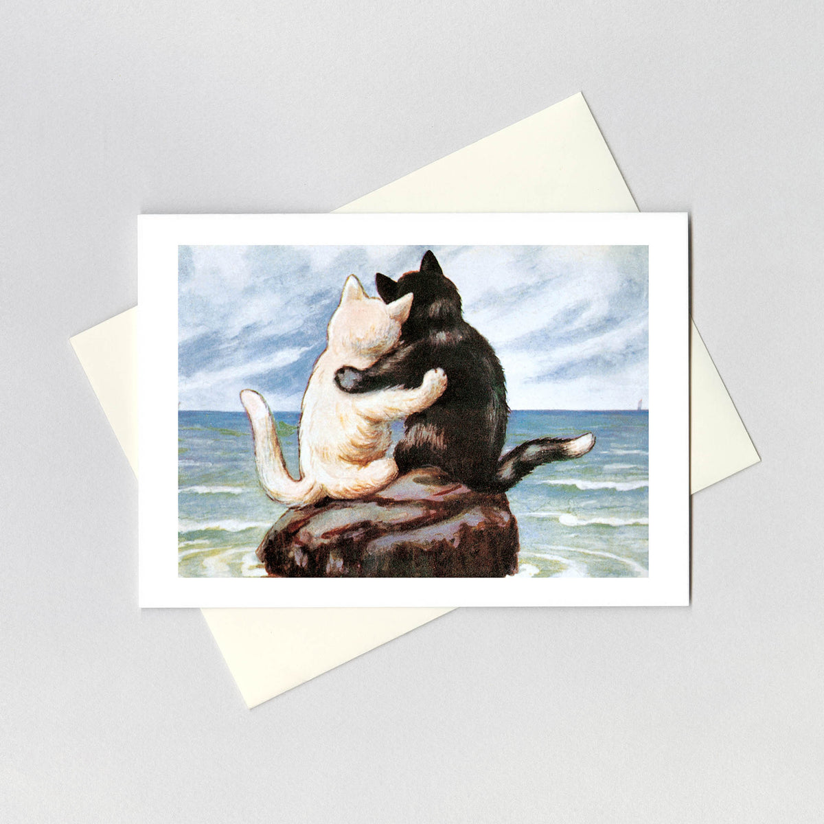 Cats Hugging - Captivating Cats Greeting Card – Laughing Elephant