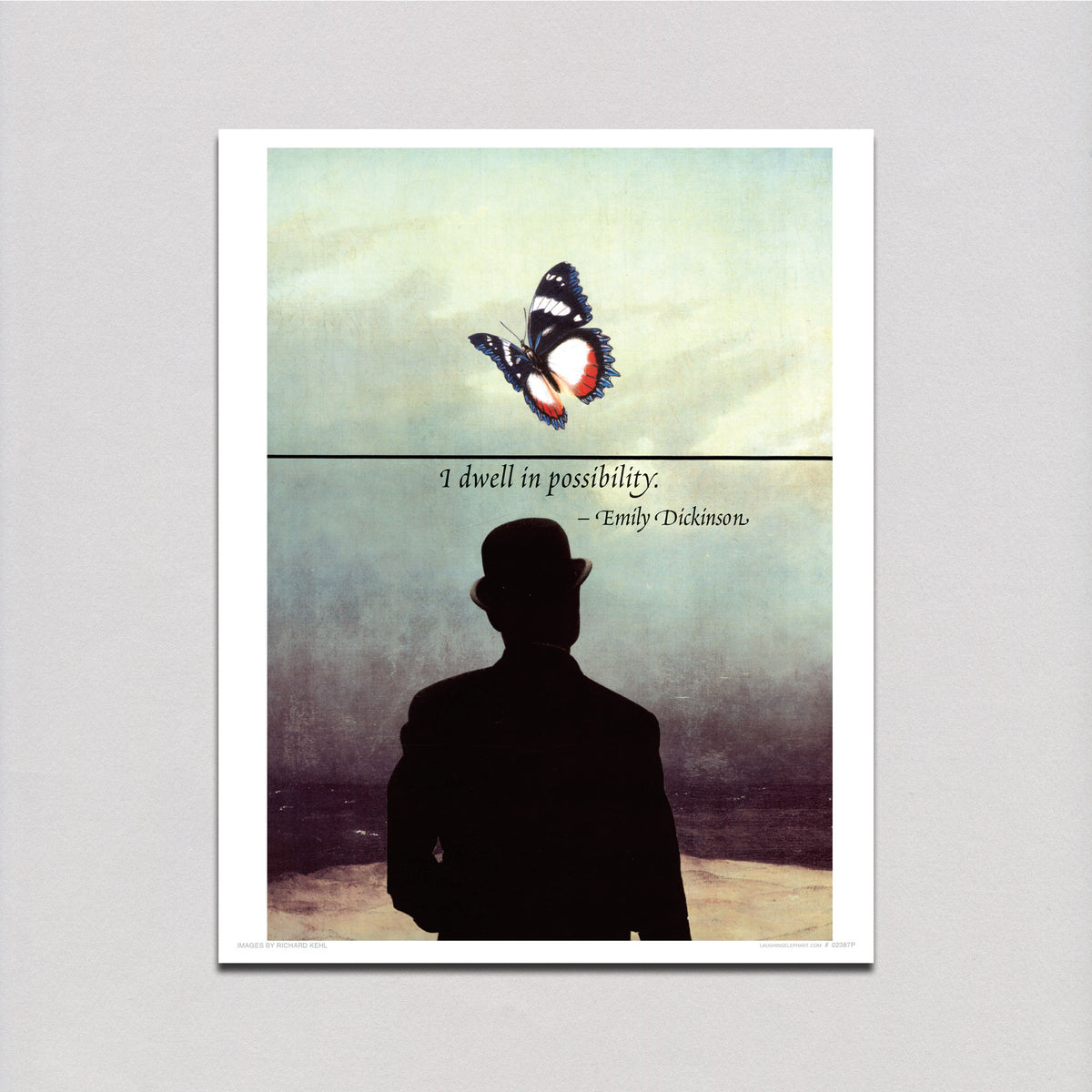 Man With a Butterfly - Encouragement Art Print – Laughing Elephant