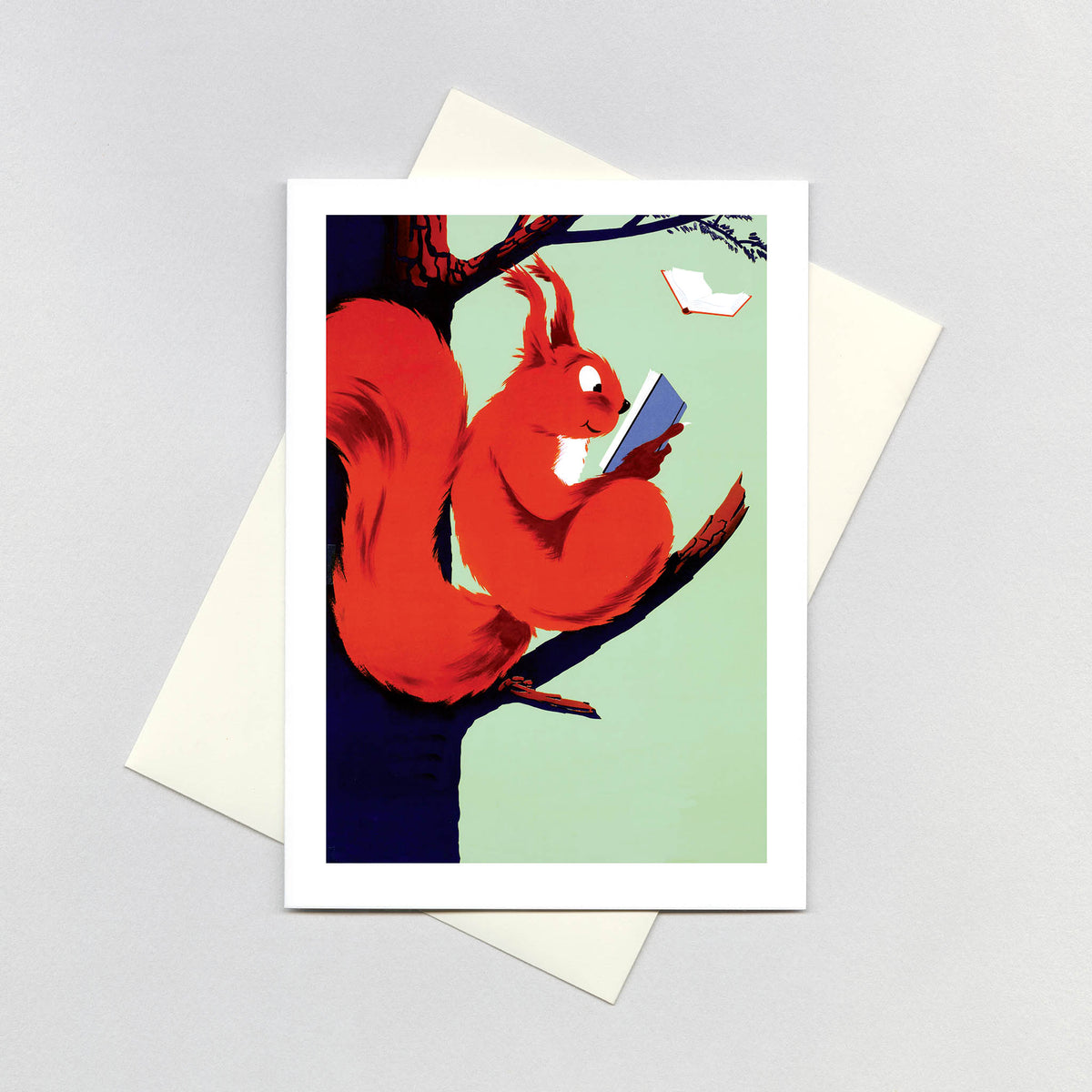 Squirrel Reading - Books & Readers Greeting Card – Laughing Elephant