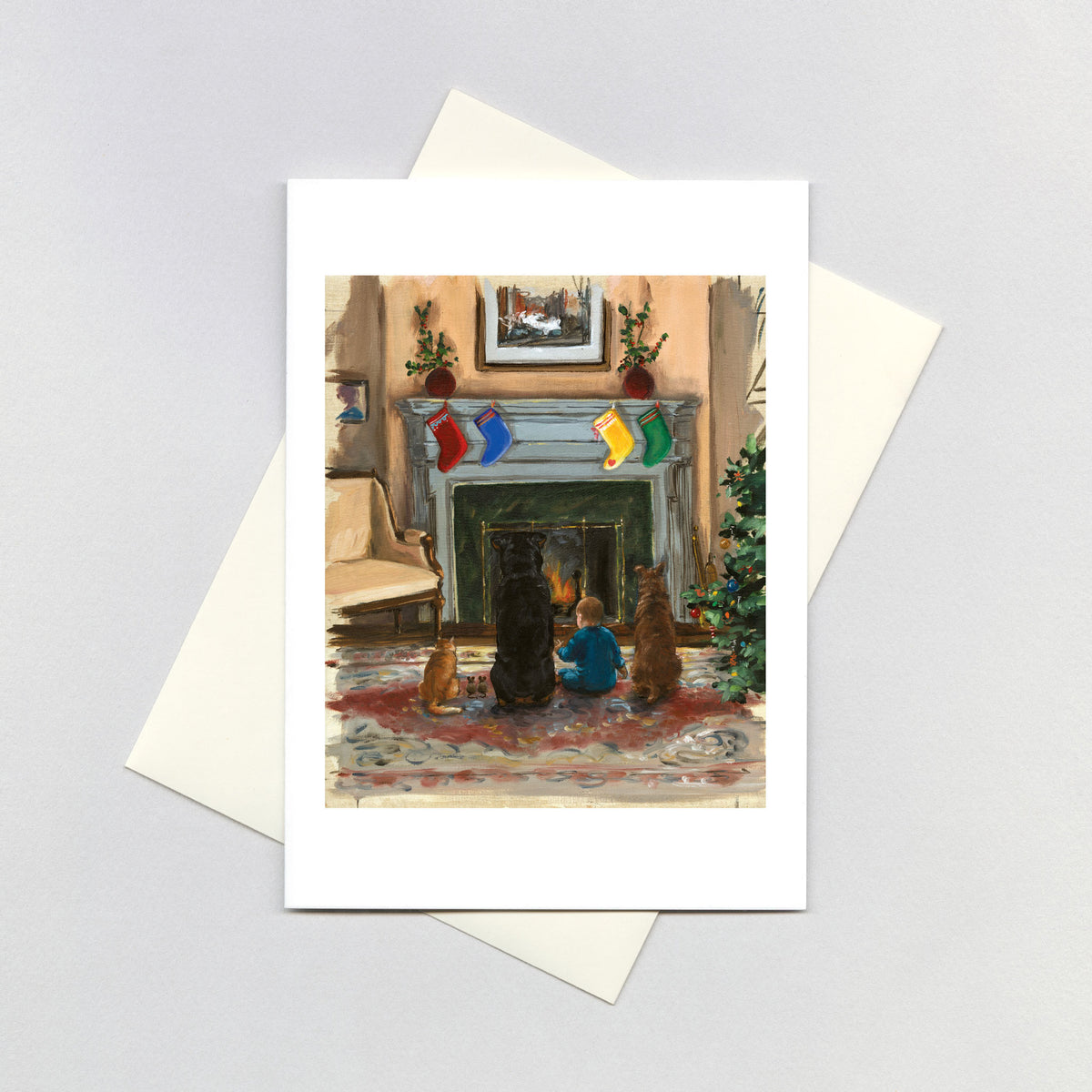 Carl & Friends Waiting for Santa - Good Dog Carl Greeting Card ...