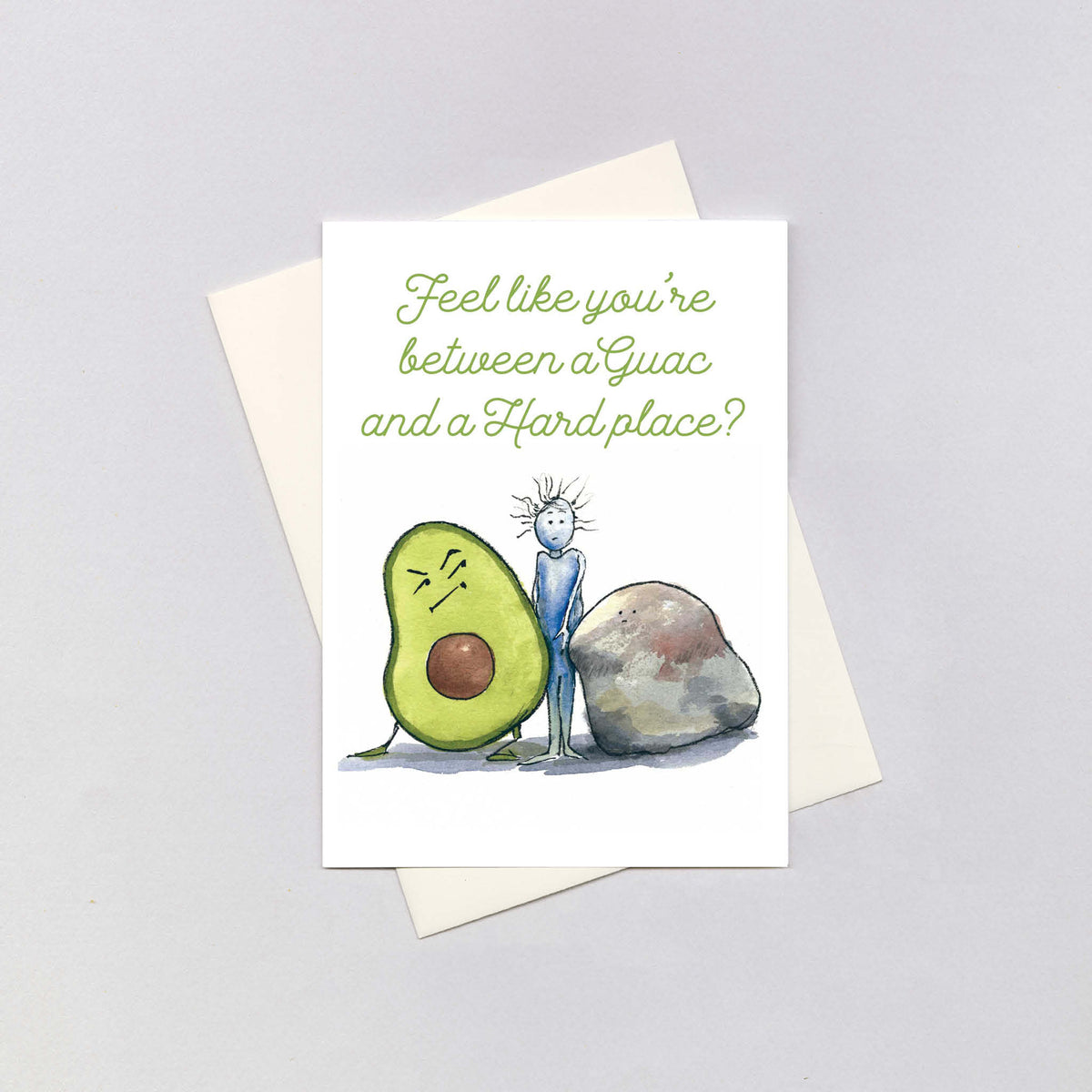 Guac & A Hard Place - Encouragement Greeting Card – Laughing Elephant