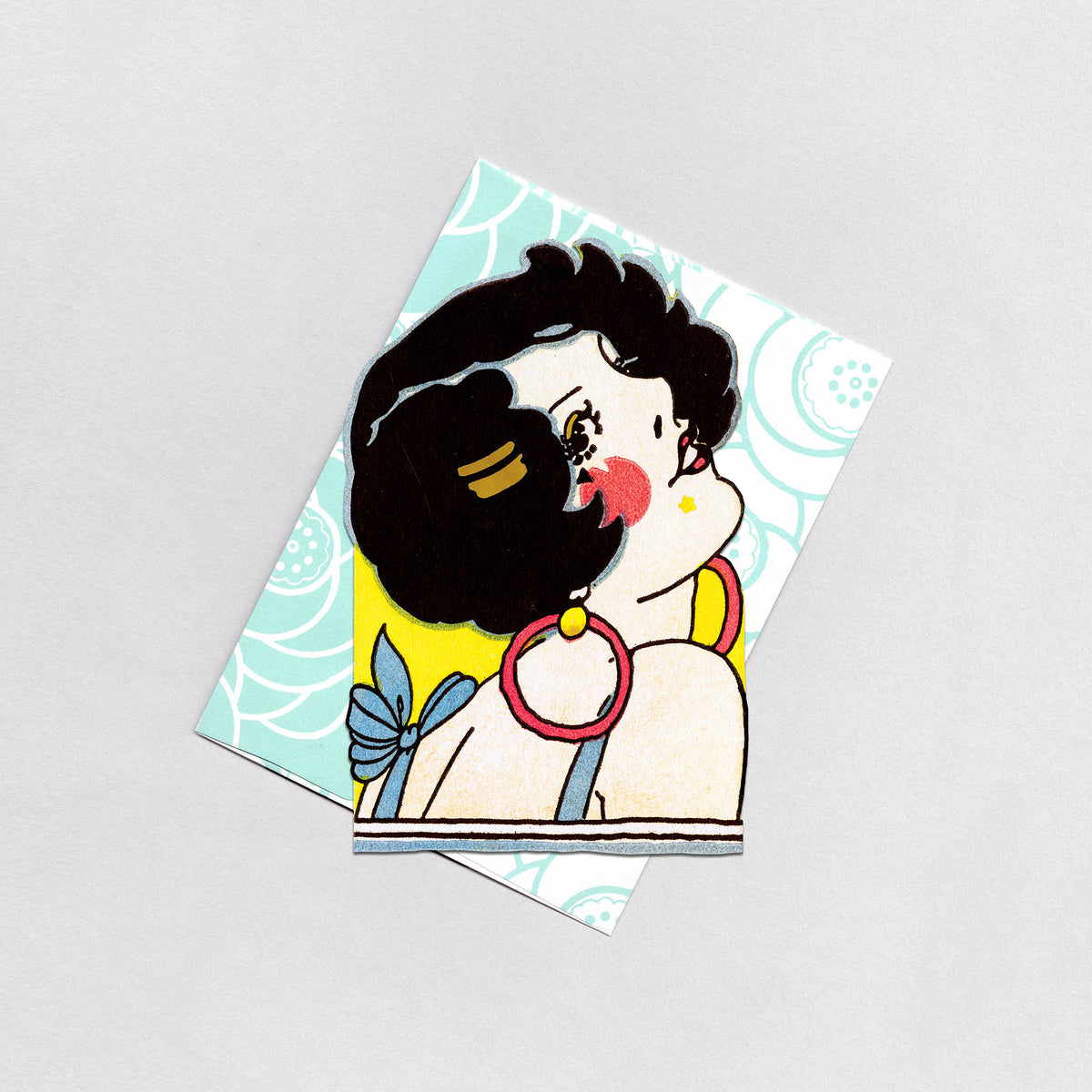 Flapper With a Beauty Mark - Art Deco Ladies Greeting Card – Laughing ...